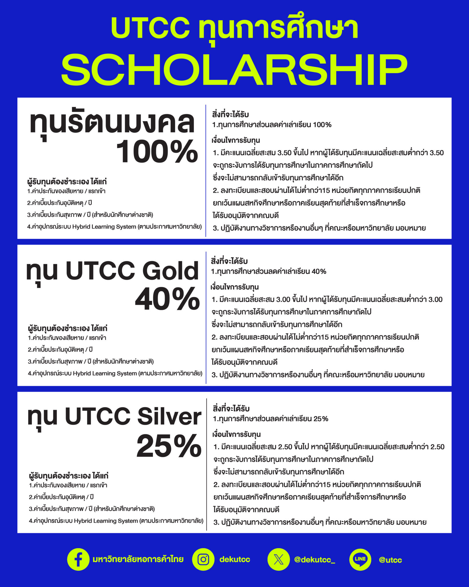 UTCC เปิดรับสมัครทุนการศึกษา ปี 2569 กว่า 100 ทุน เสริมโอกาสทางการศึกษาเยาวชนไทย - มหาวิทยาลัย ...